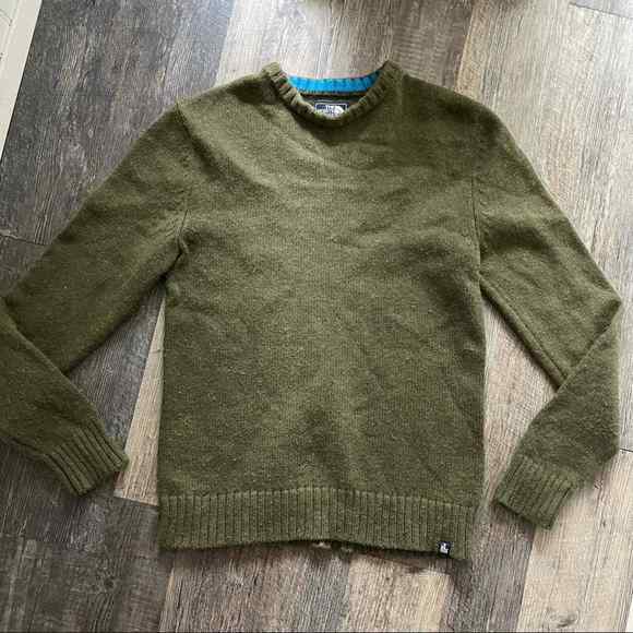 The North Face | Sweaters | The North Face Green Wool Sweater Mens ...